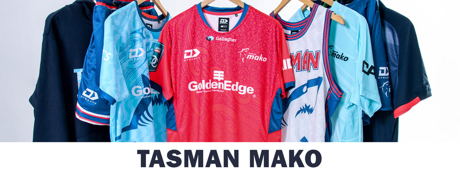 Tasman Mako Rugby Official Apparel